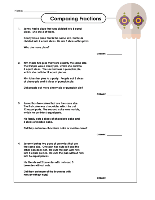 Fraction Practice Pie And Brownies Worksheets 99Worksheets