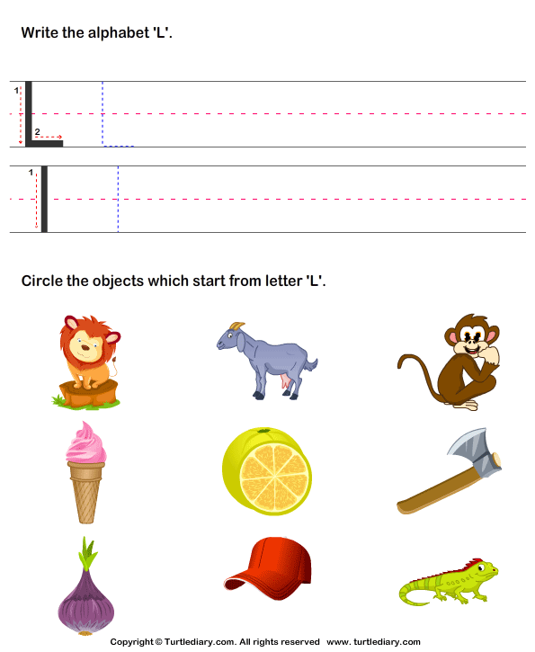 Words That Begin With L Worksheets 99Worksheets