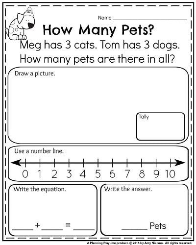 Word Problems For Kids Worksheets 99Worksheets