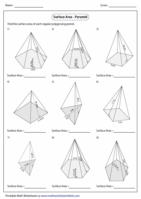 Triangular Pyramid Worksheets 99Worksheets