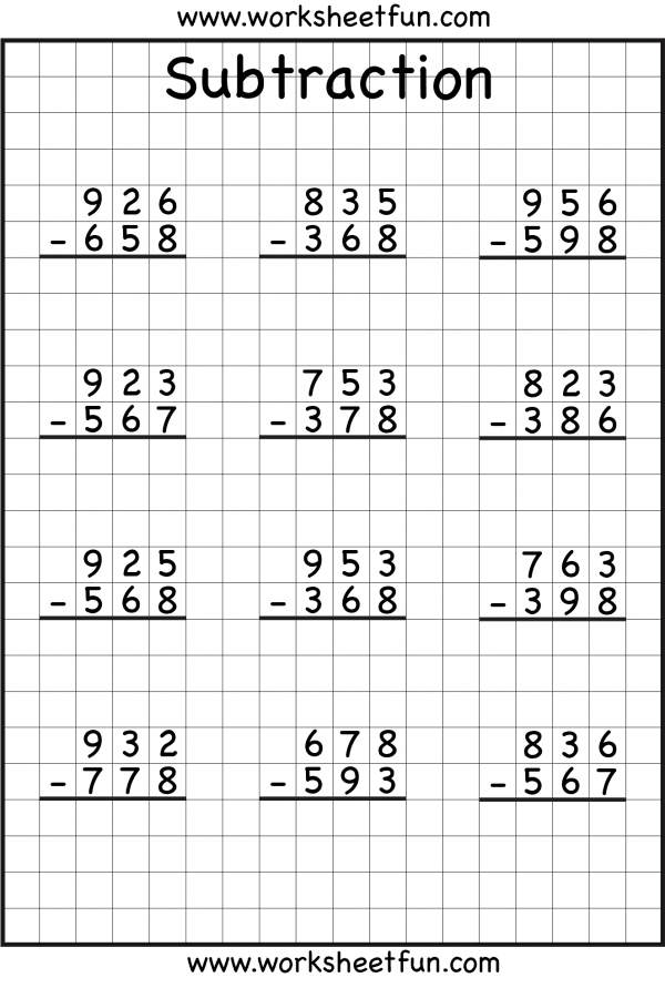Subtraction With Regrouping Practice Worksheets 99Worksheets