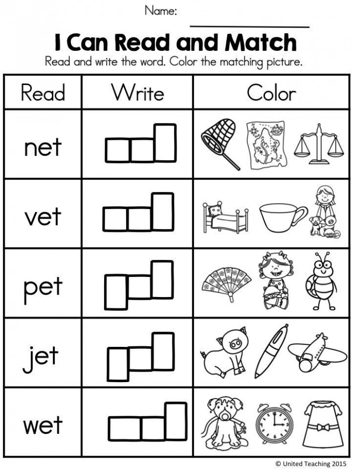 Writing Word Families Et Words Worksheets 99Worksheets