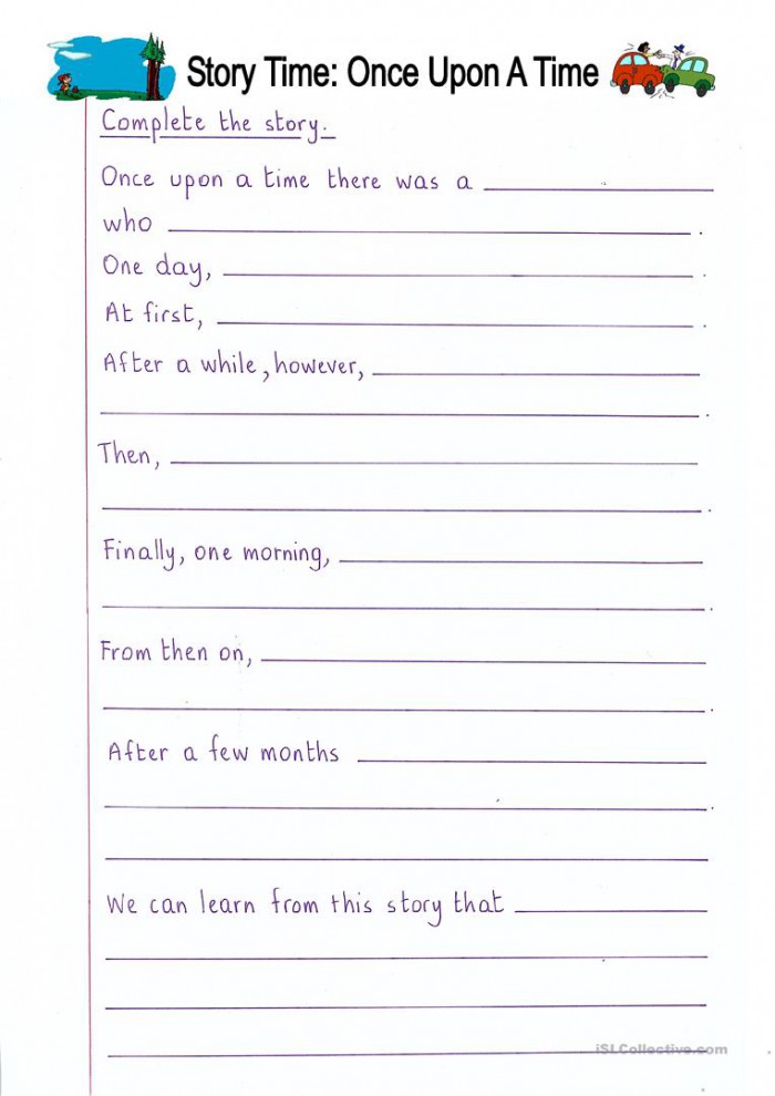 Write A Story Worksheets 99Worksheets