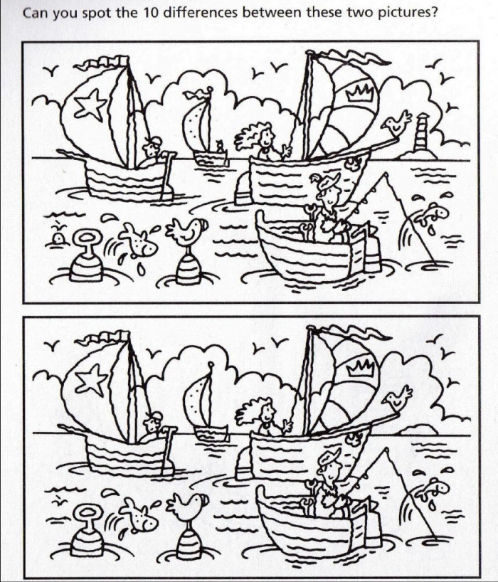 Free Find The Difference Games Printables