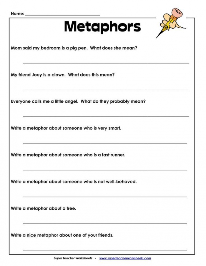 What Is A Metaphor Worksheet Photos
