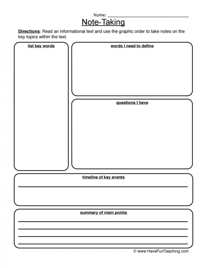 Nonfiction Text Summary Organizer Worksheets 99Worksheets