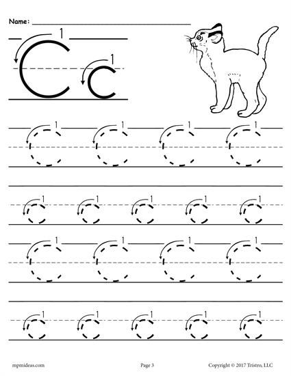 Trace And Write The Letter C Worksheets 99Worksheets