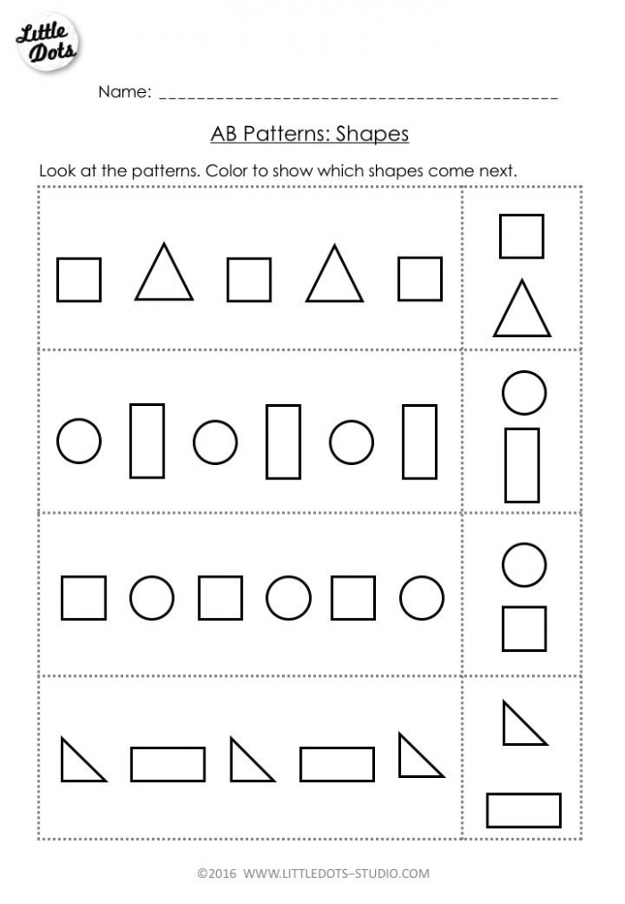 AB Pattern Worksheets 99Worksheets