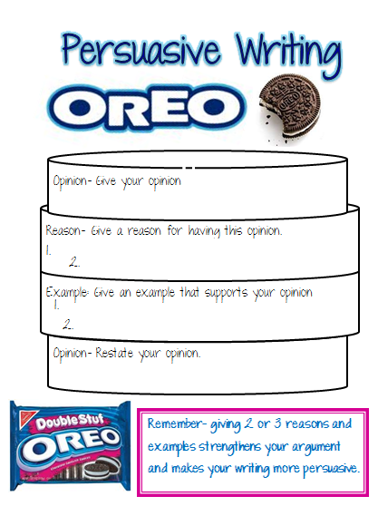 Oreo Persuasive Writing Worksheets 99Worksheets