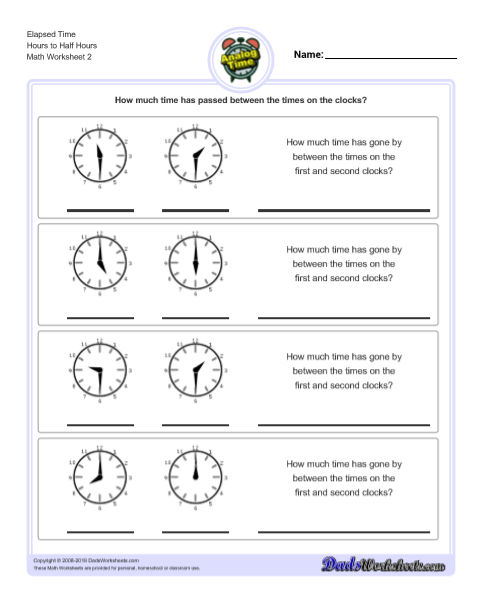 How Much Time Has Gone By Worksheets 99Worksheets