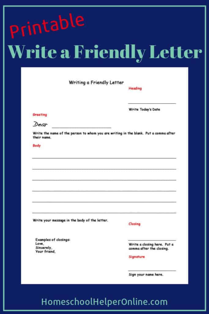 How To Write A Friendly Letter Worksheets 99Worksheets