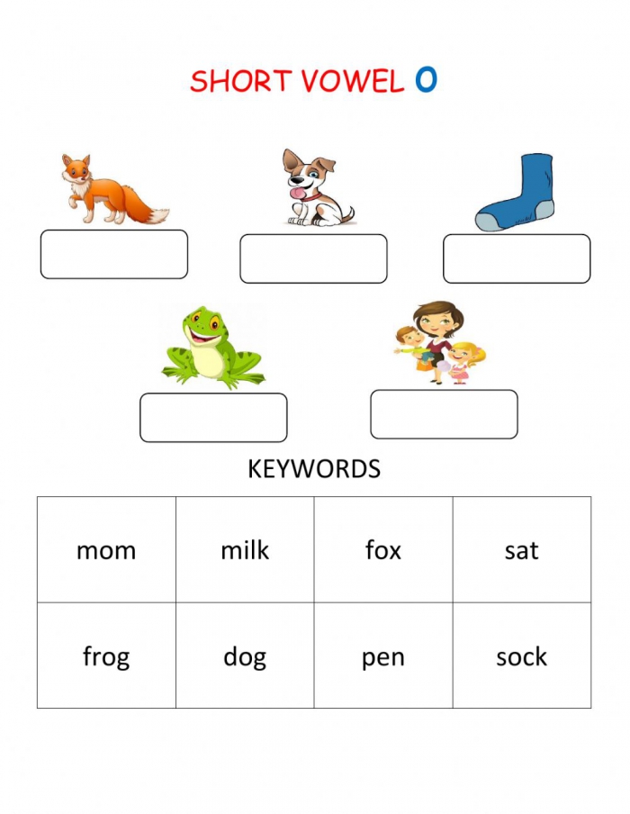 Short Vowel Sounds O Worksheets 99Worksheets