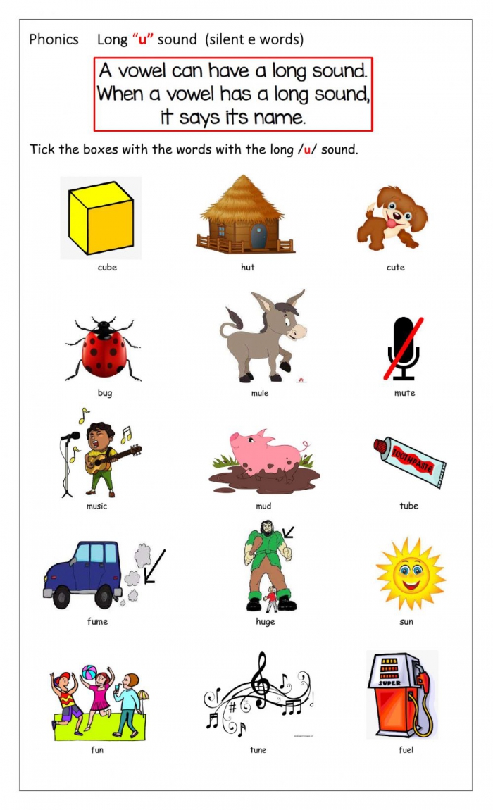 Spelling Long U Worksheet Have Fun Teaching Long Vowel U Worksheet 
